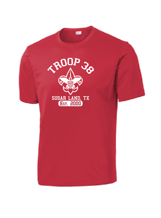 ST350/YST350 Red - Unisex Cut Drifit T-shirt (Troop 38)