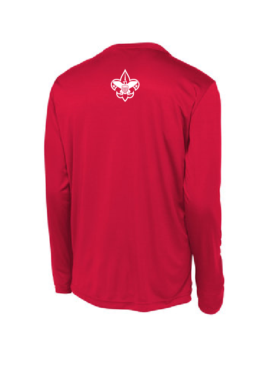 ST350LS/YST350LS Red - Unisex Cut Long Sleeve Drifit T-shirt (Troop 38)